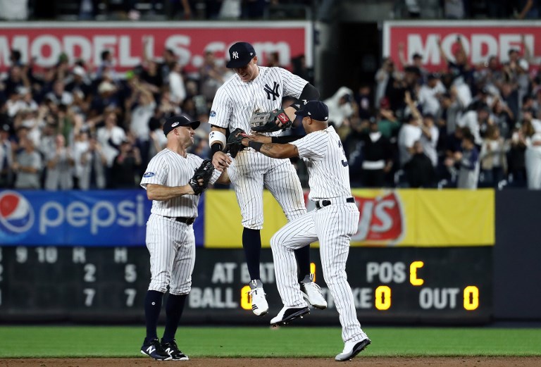Judge y Stanton con sendos jonrones le dan triunfo y boleto a Yankees